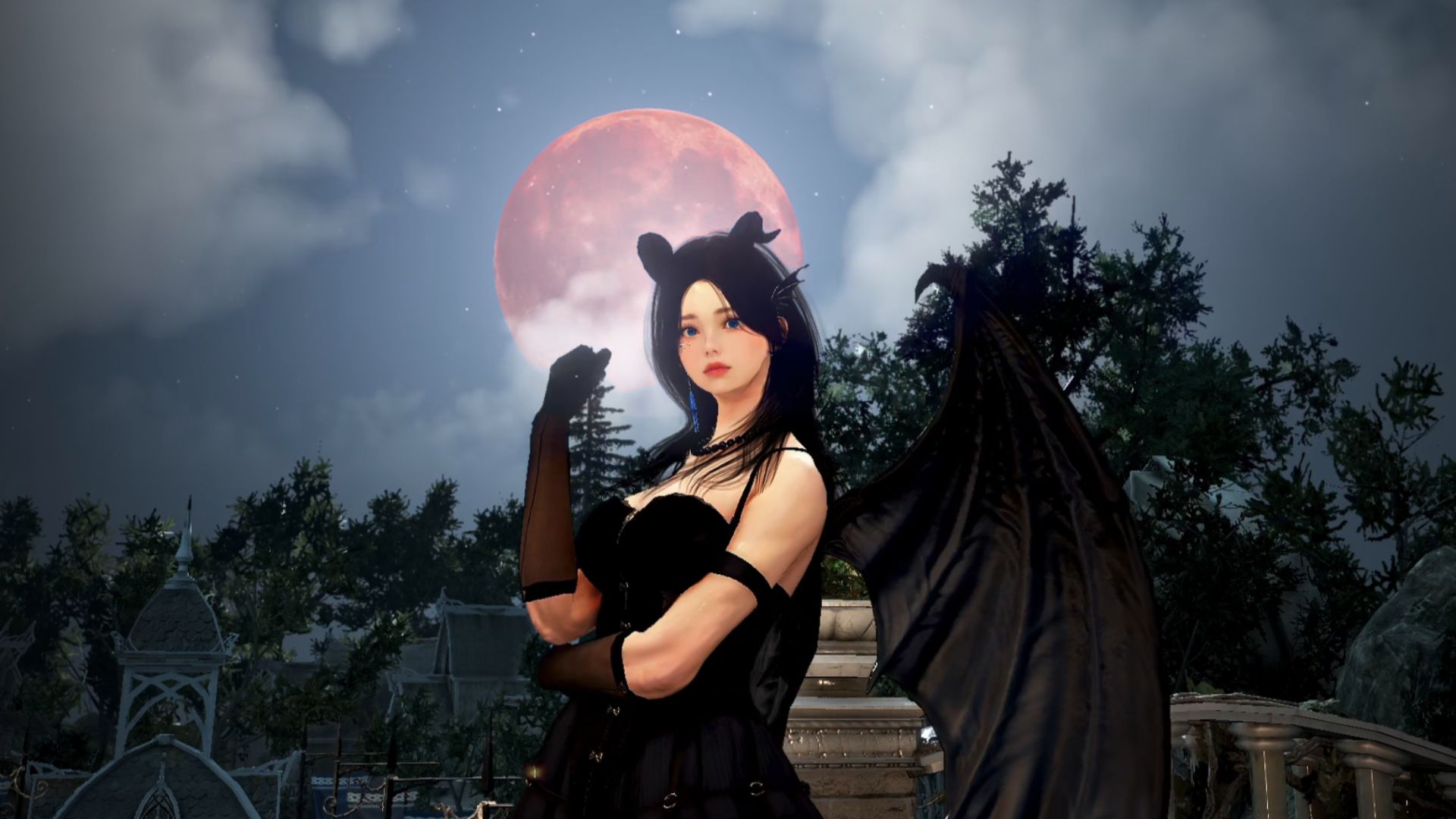 [스크린샷 & 영상] 【백월랑의 OOTD】 2025 할로윈 신상! '안헬리온&다에니모스' 코디 | 검은사막 한국