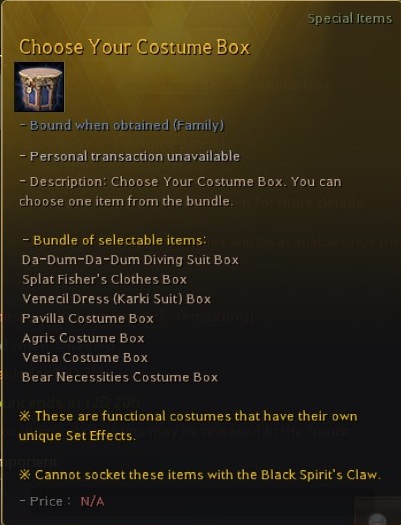 [Feedback] Canape Costume missing from "Choose Your Costume Box ...