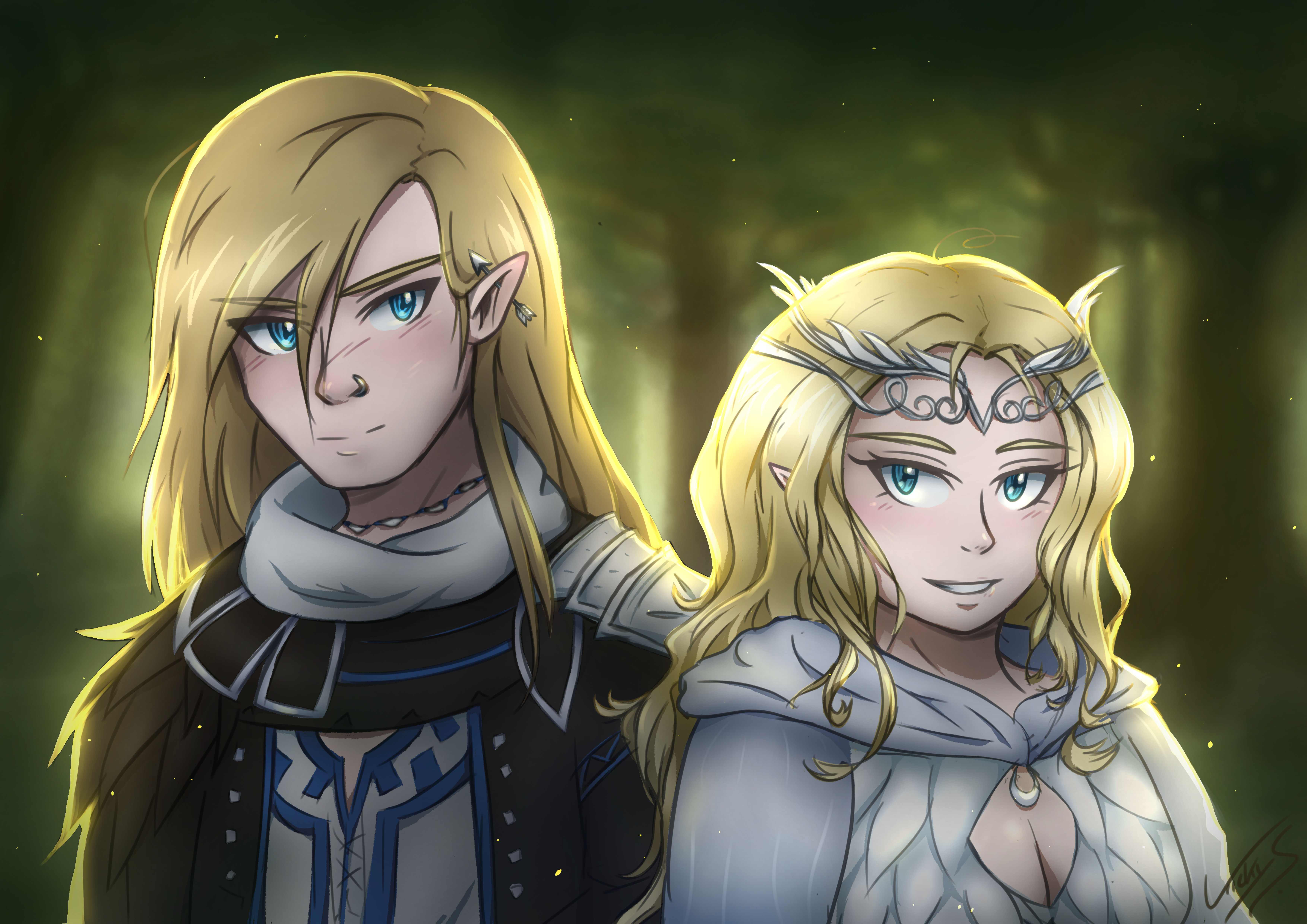 [Fan Art] Kamasylvia siblings ~ Raven and Owl | Black Desert NA/EU