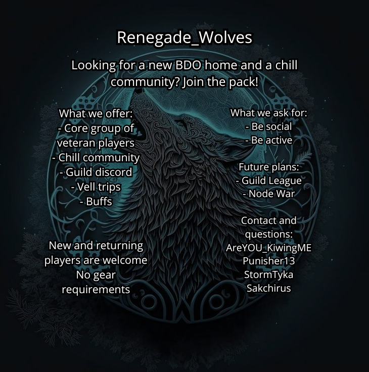 [Guild & Friends] [ EU ] [ Progression Guild ] Renegade_Wolves | Black ...