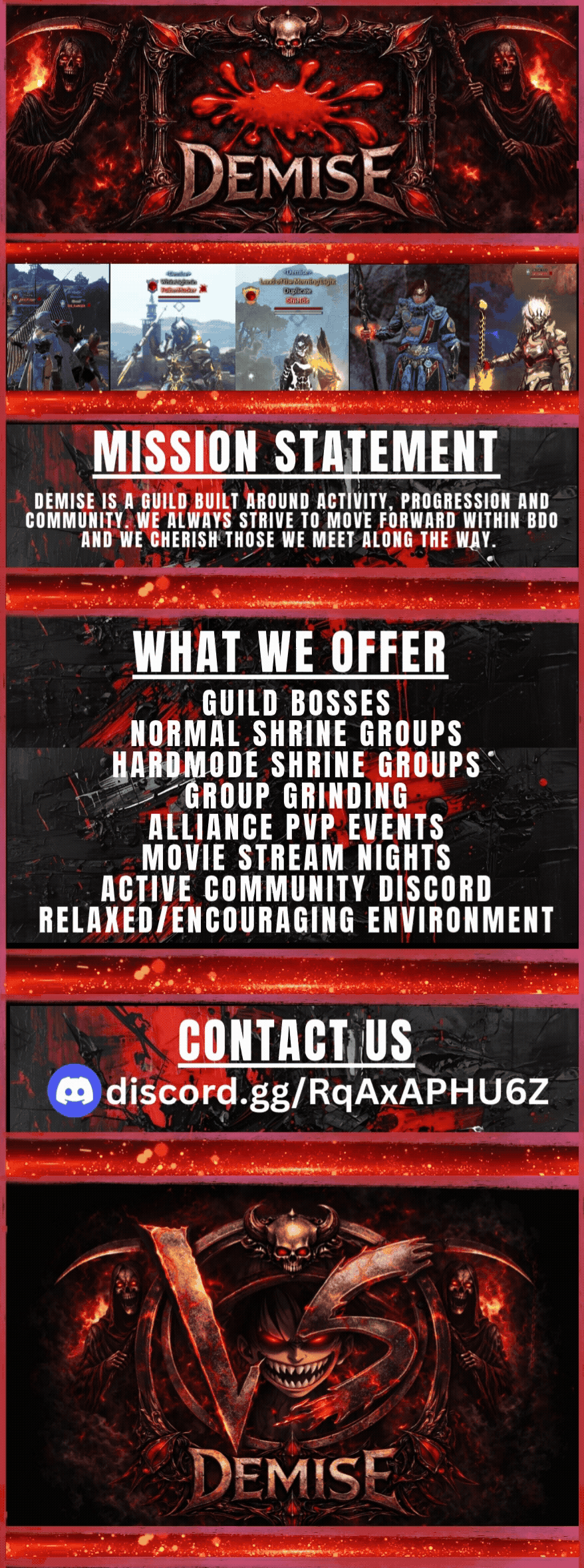 [Guild & Friends] [NA] [Progression Guild] Demise | Perma/Semi Red ...