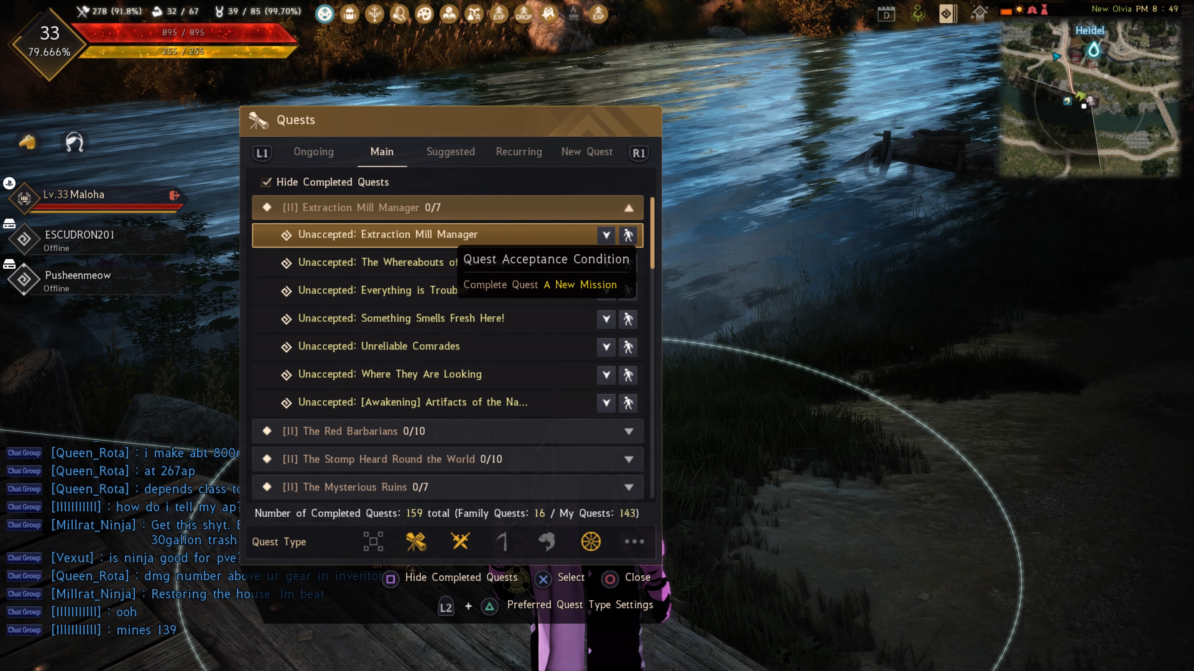 [Bug Reports] Extraction mill manager quest glitch | Black Desert NA/EU
