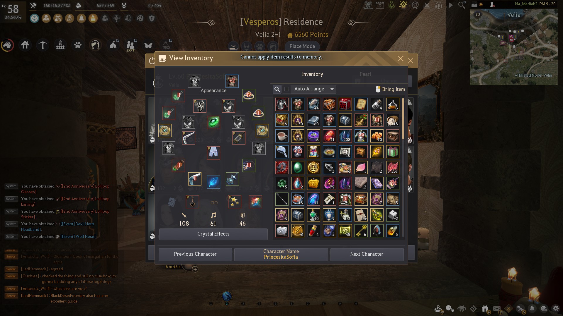 [Bug Reports] [Event] Snowflake Fox Fur Hat stuck on Shai's inventory. | Black Desert NA/EU
