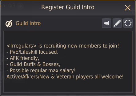 [Guild & Friends] [EU] [Progression Guild] - Irregulars! | Black Desert NA/EU