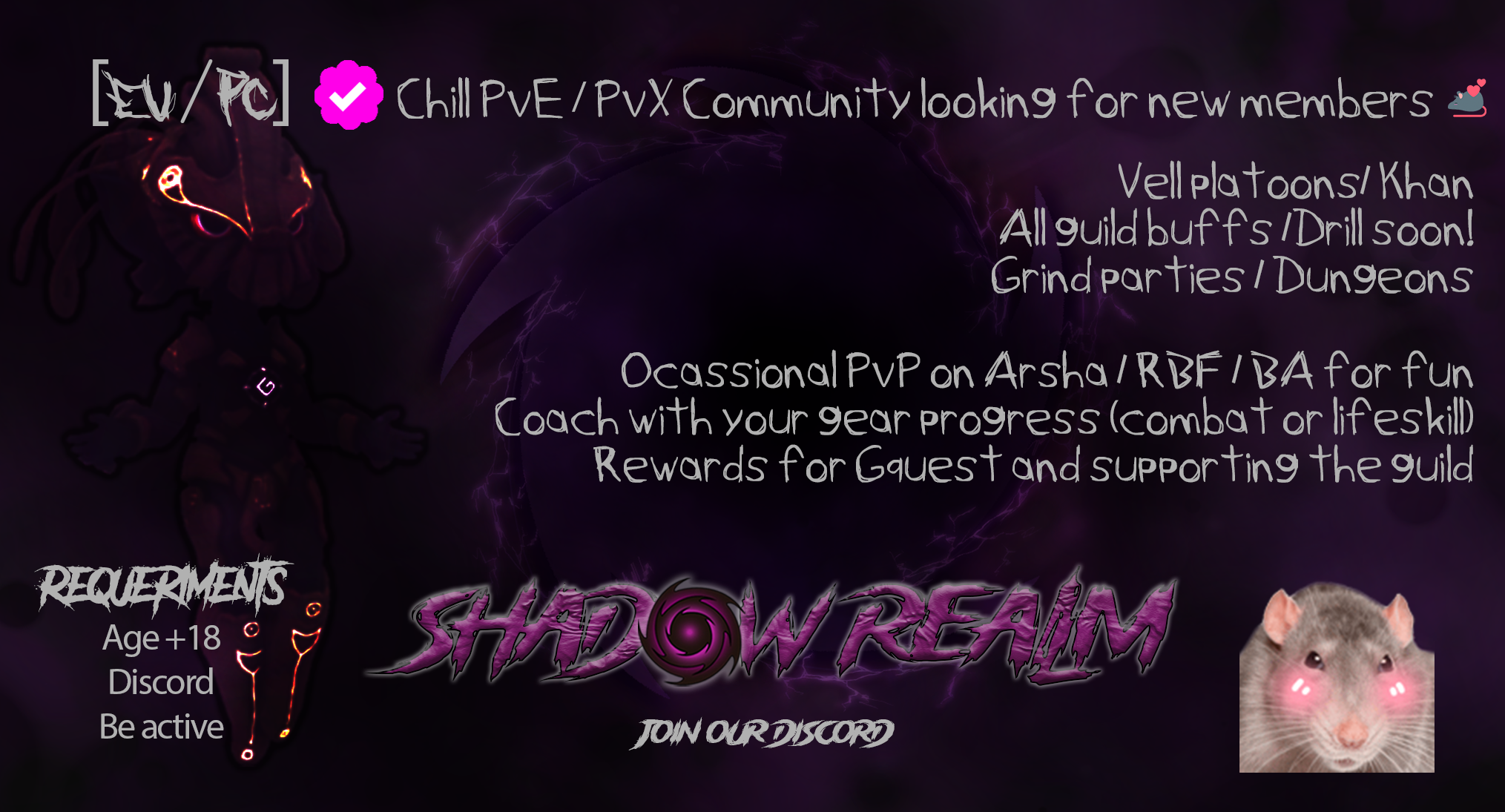 [Guild & Friends] Shadow Realm - Chill Pve/PvX c ommunity is looking ...