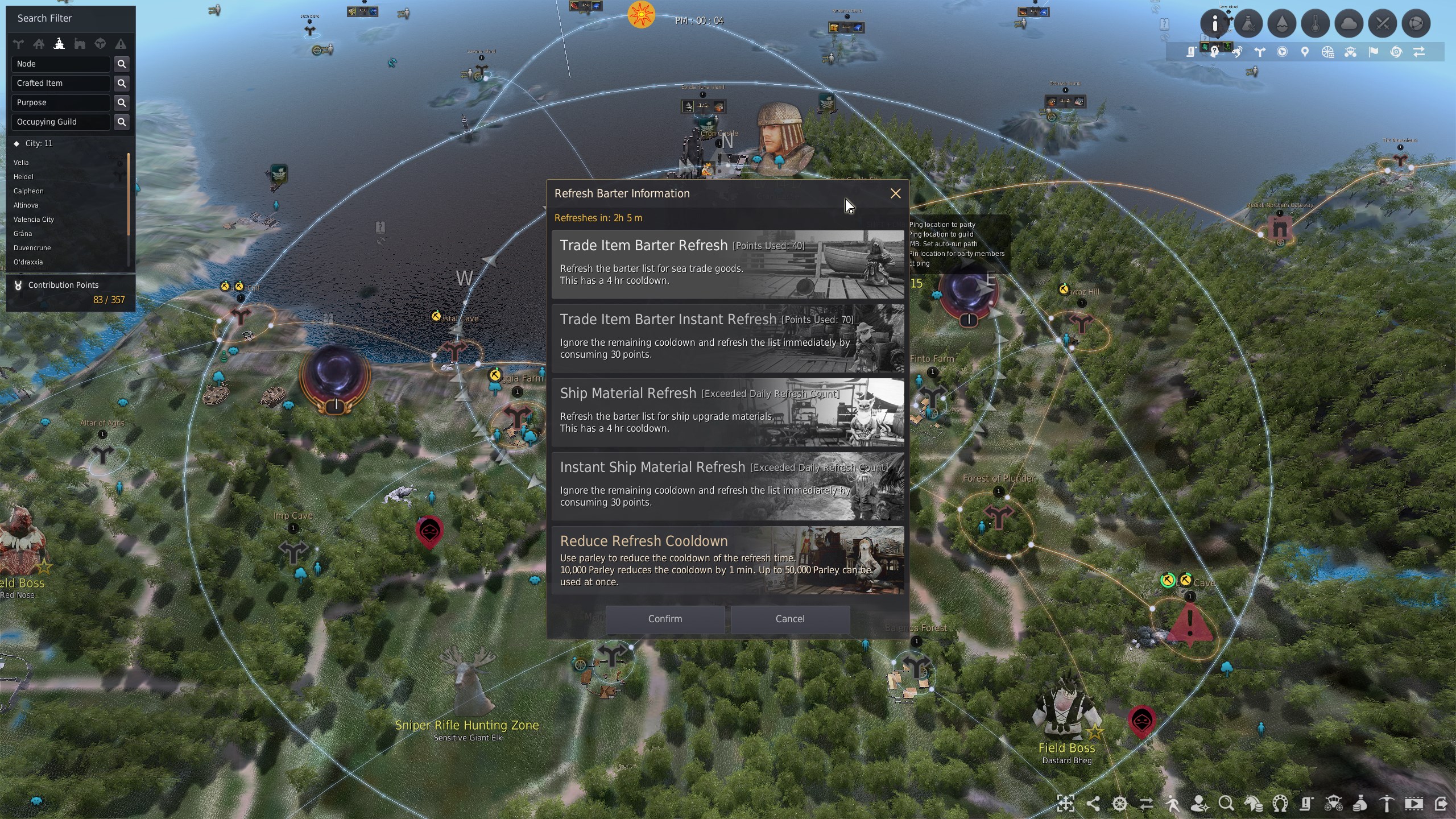 [Bug Reports] Barter refresh window cannot be closed if map is open ...