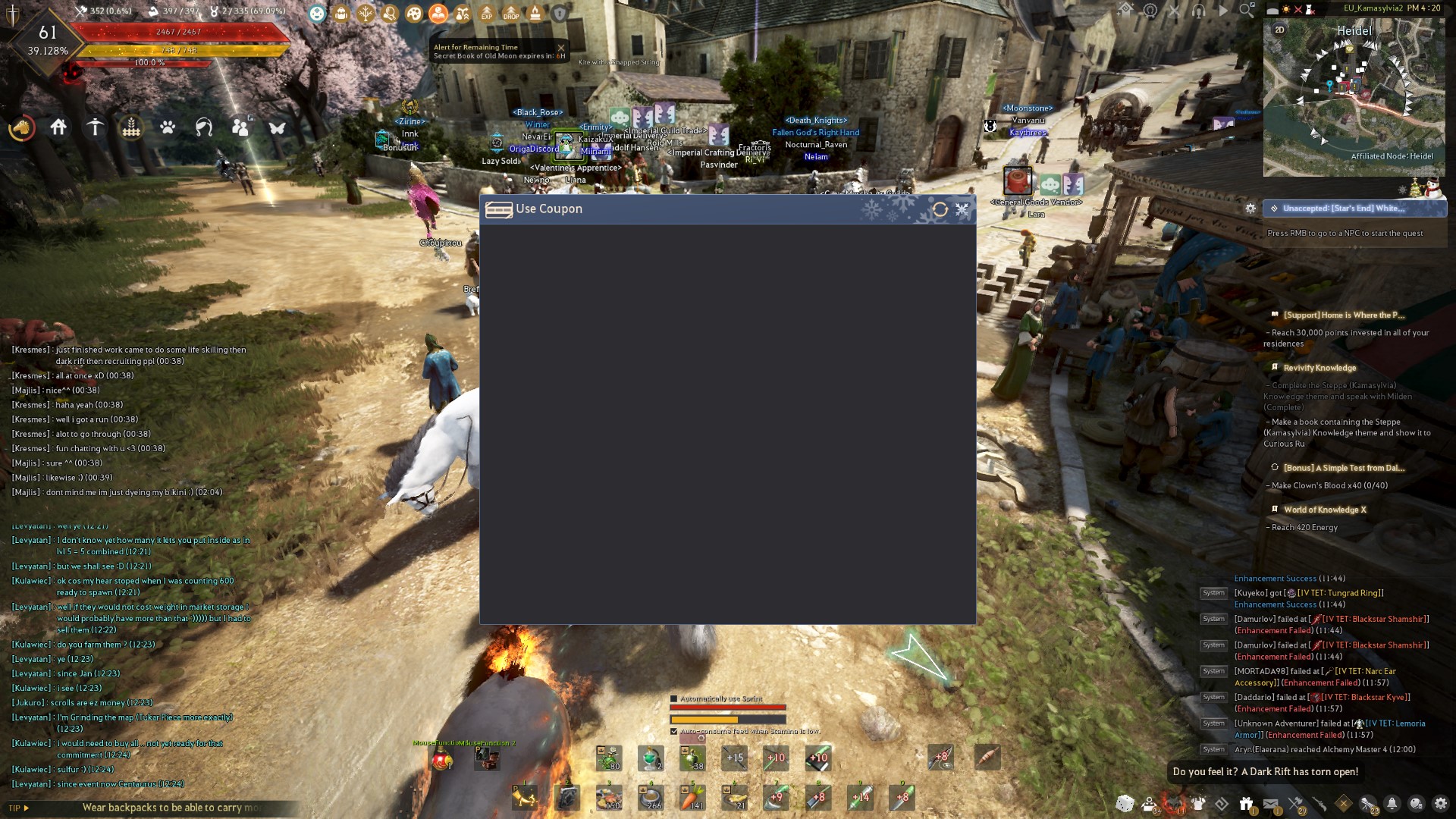 [Feedback] Jeu de dés de l'esprit occulte et fenêtre de codes coupons ...