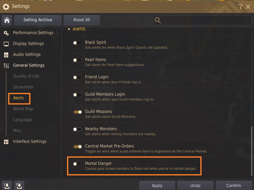 [Feedback] Option to turn off low health FX | Black Desert NA/EU