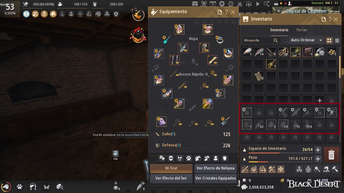 [Jugabilidad General] Slots de Inventario | Black Desert SA