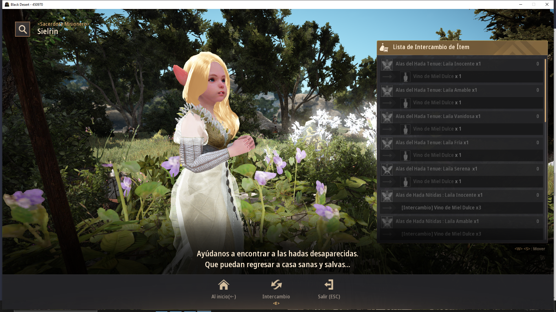 [Jugabilidad General] Recién empiezo: quest hada, pétalos de sobra, no los puedo cambiar por más ...