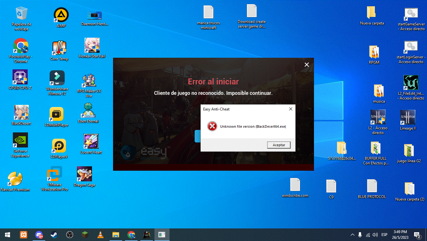 [Fuera de Tema] unknown file version (blackdesert64.exe) | Black Desert SA