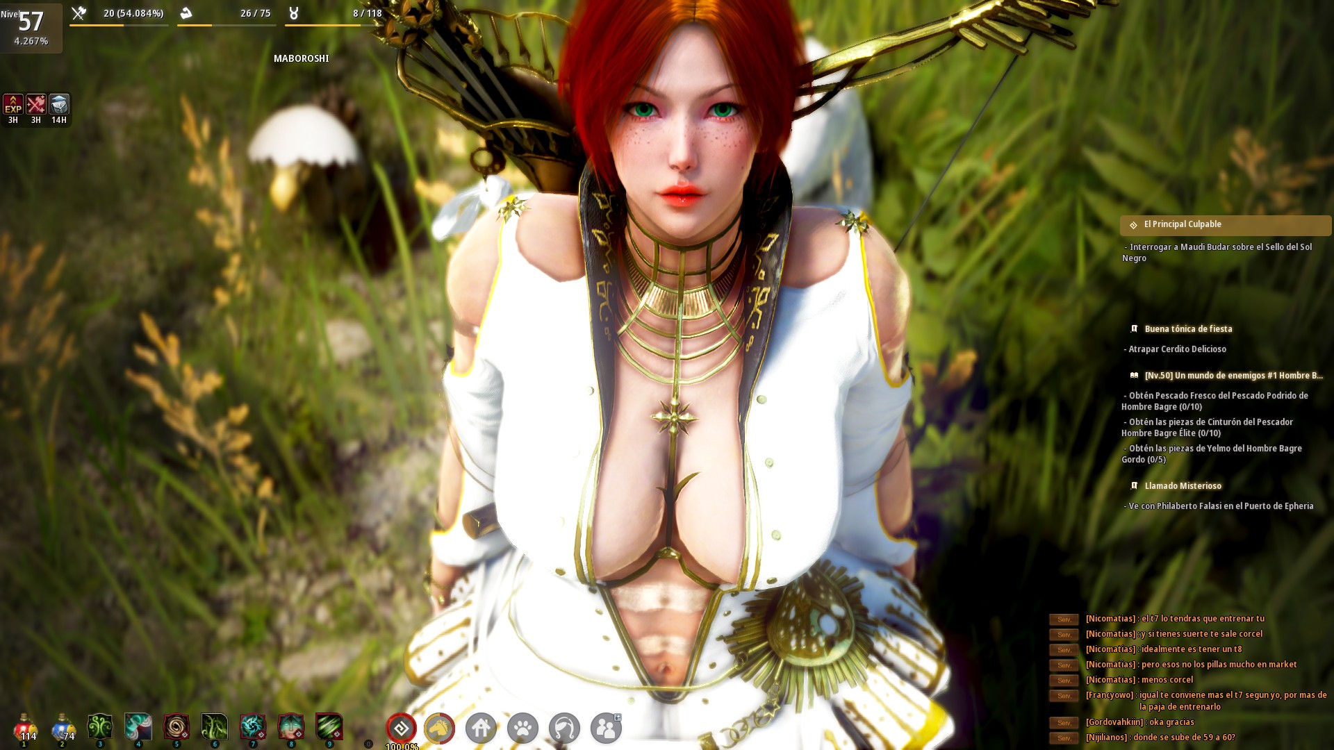 [Fan Art] Dibujito navideño de mi elfita Loreley con el traje Stella. | Black Desert SA