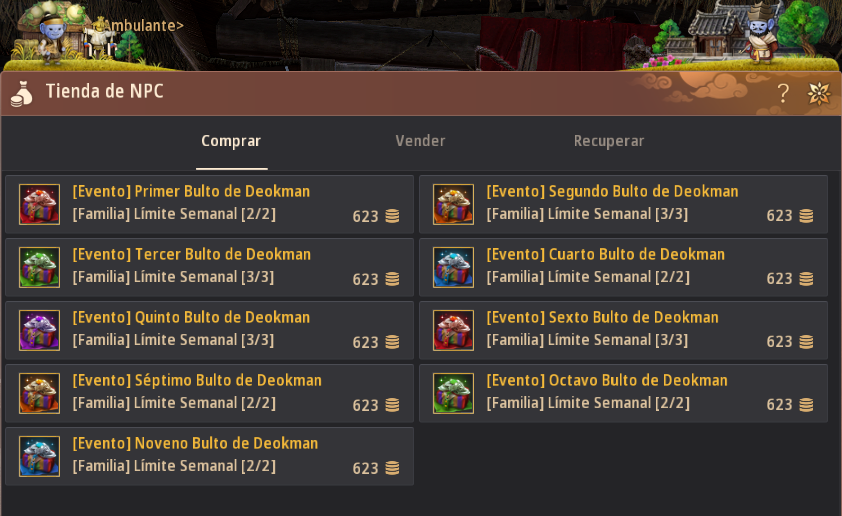 [Jugabilidad] (Evento) Ubicación del comerciante de paquetes ...