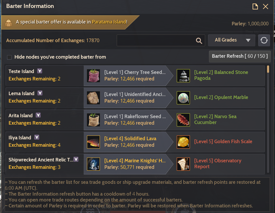 [Game Play] To Barter or not To Barter, Barter of course!