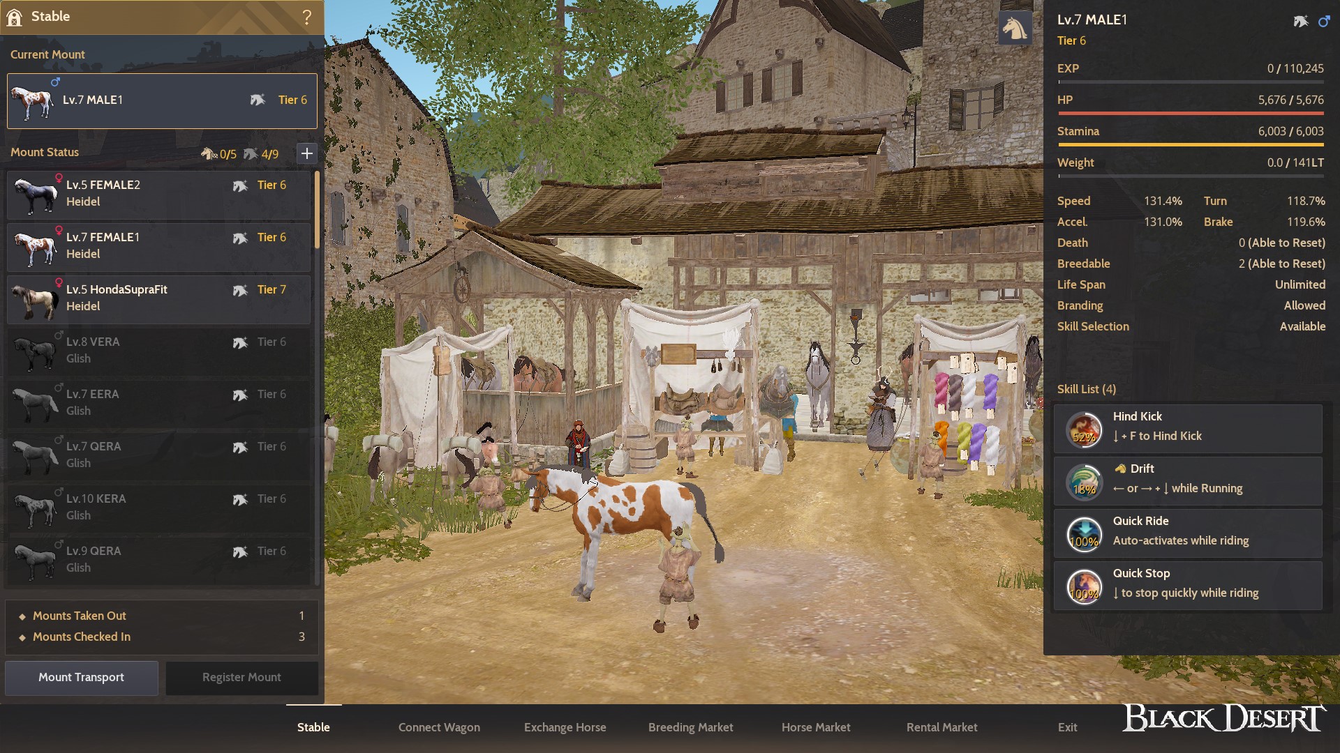 [Game Play] How to Breed Your Horses and afk leveling | Black Desert ...