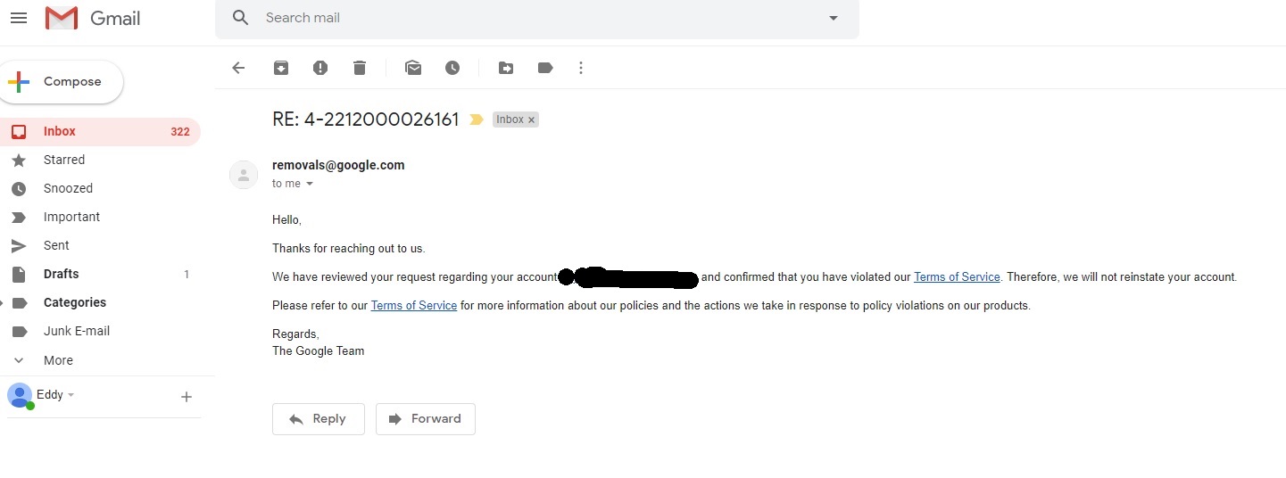 [General Gameplay] My Email was blocked