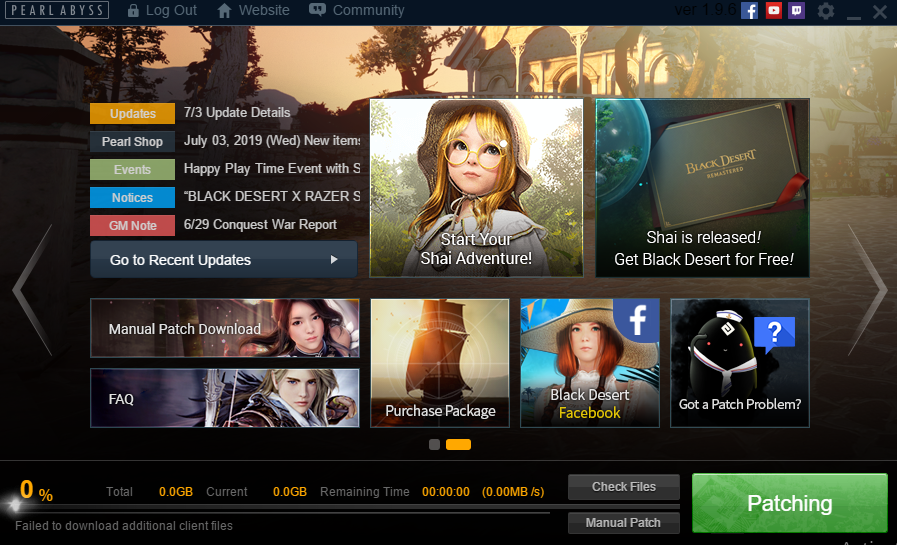 [General Gameplay] Fail to update still happening