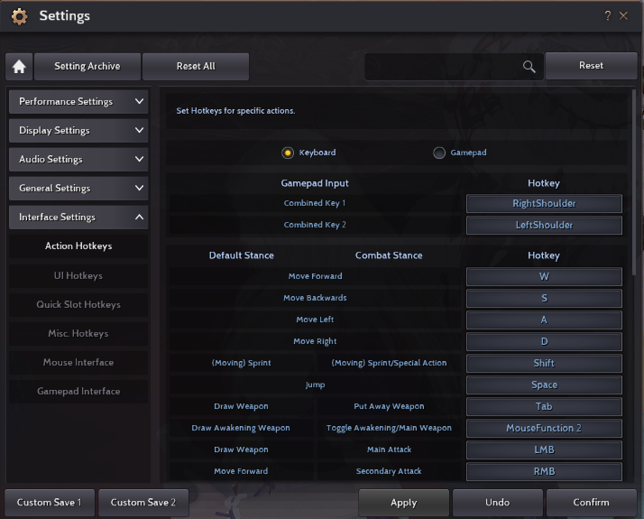 [Game Play] [MENU] Hotkeys