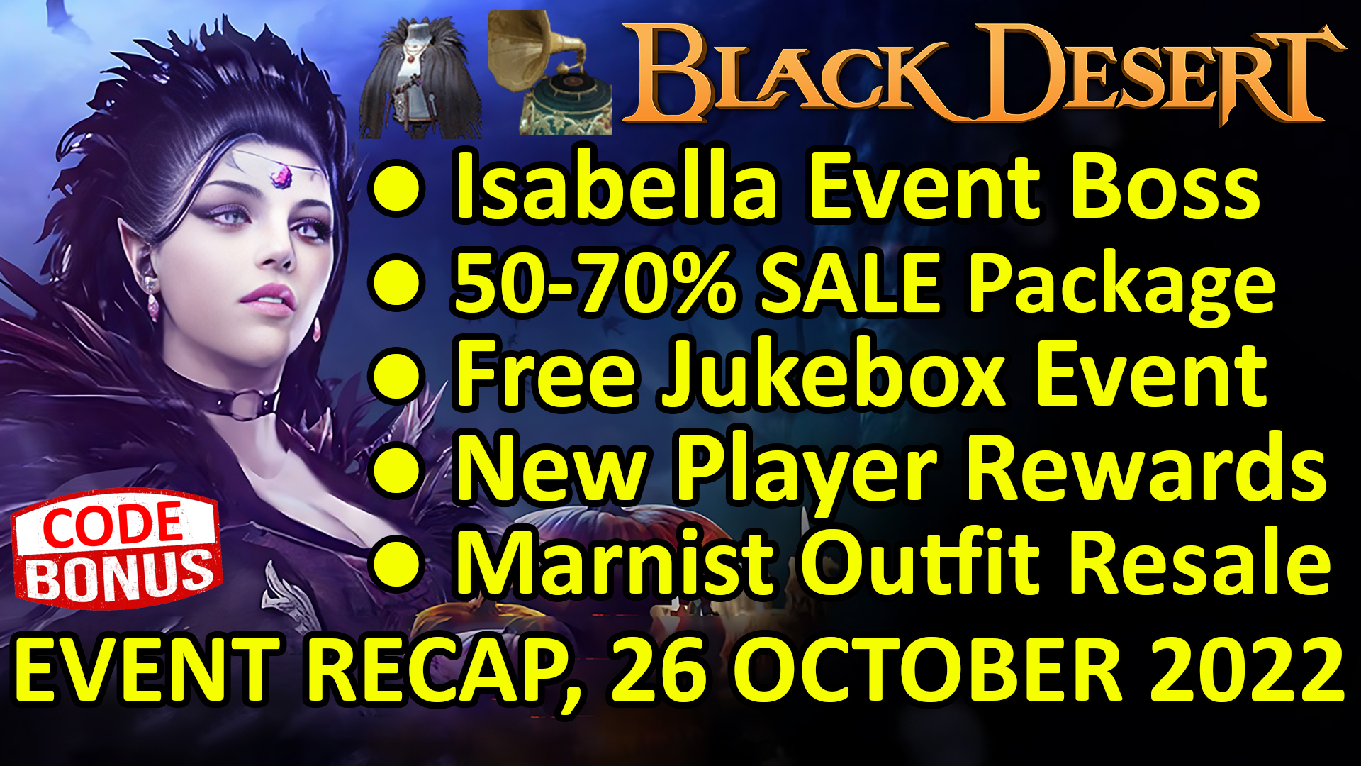 [Game Play] EVENT | Free Jukebox, 50-70% SALE Pack, Isabella Event Boss ...
