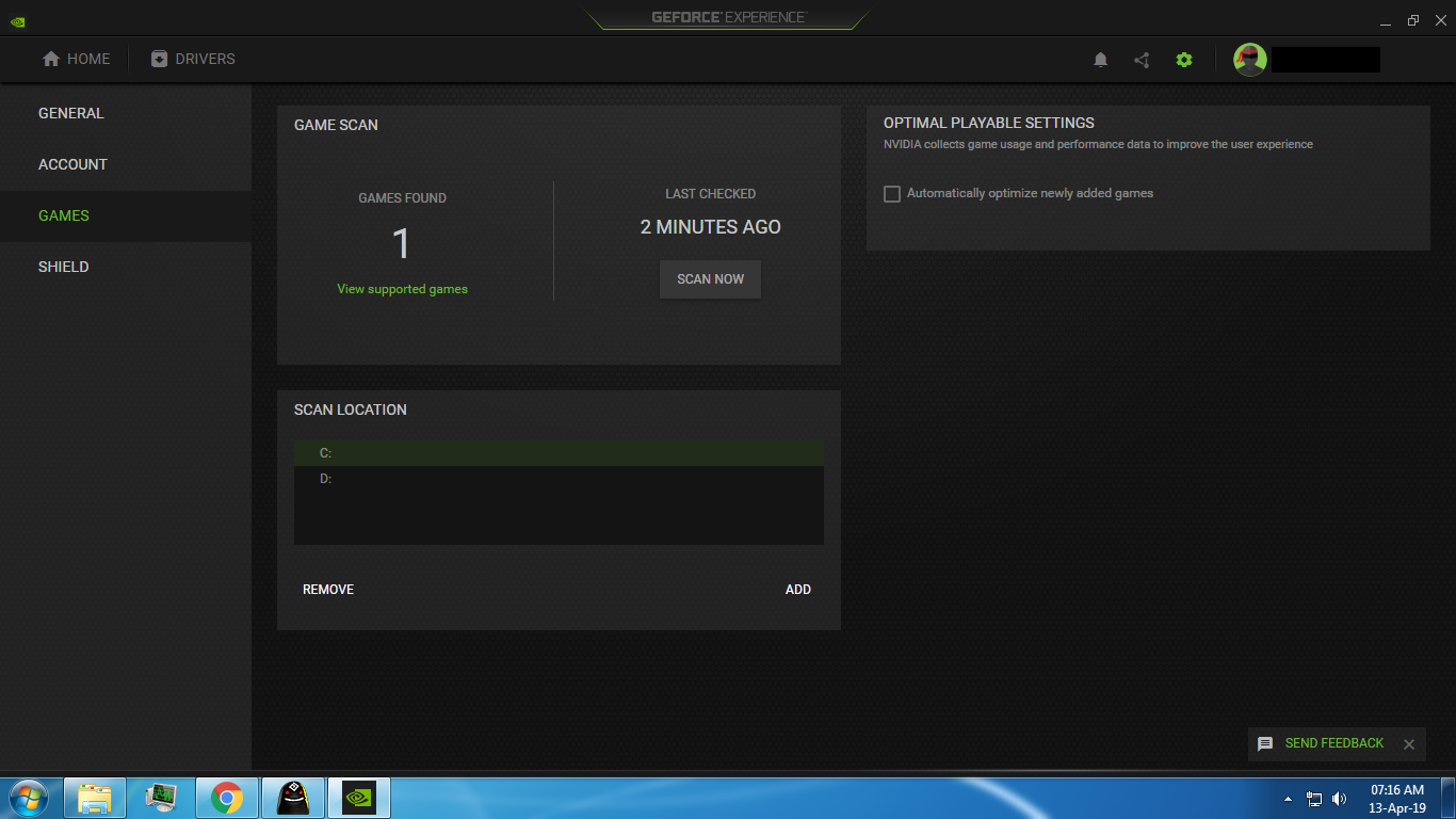 [General Gameplay] geforce experience problem!