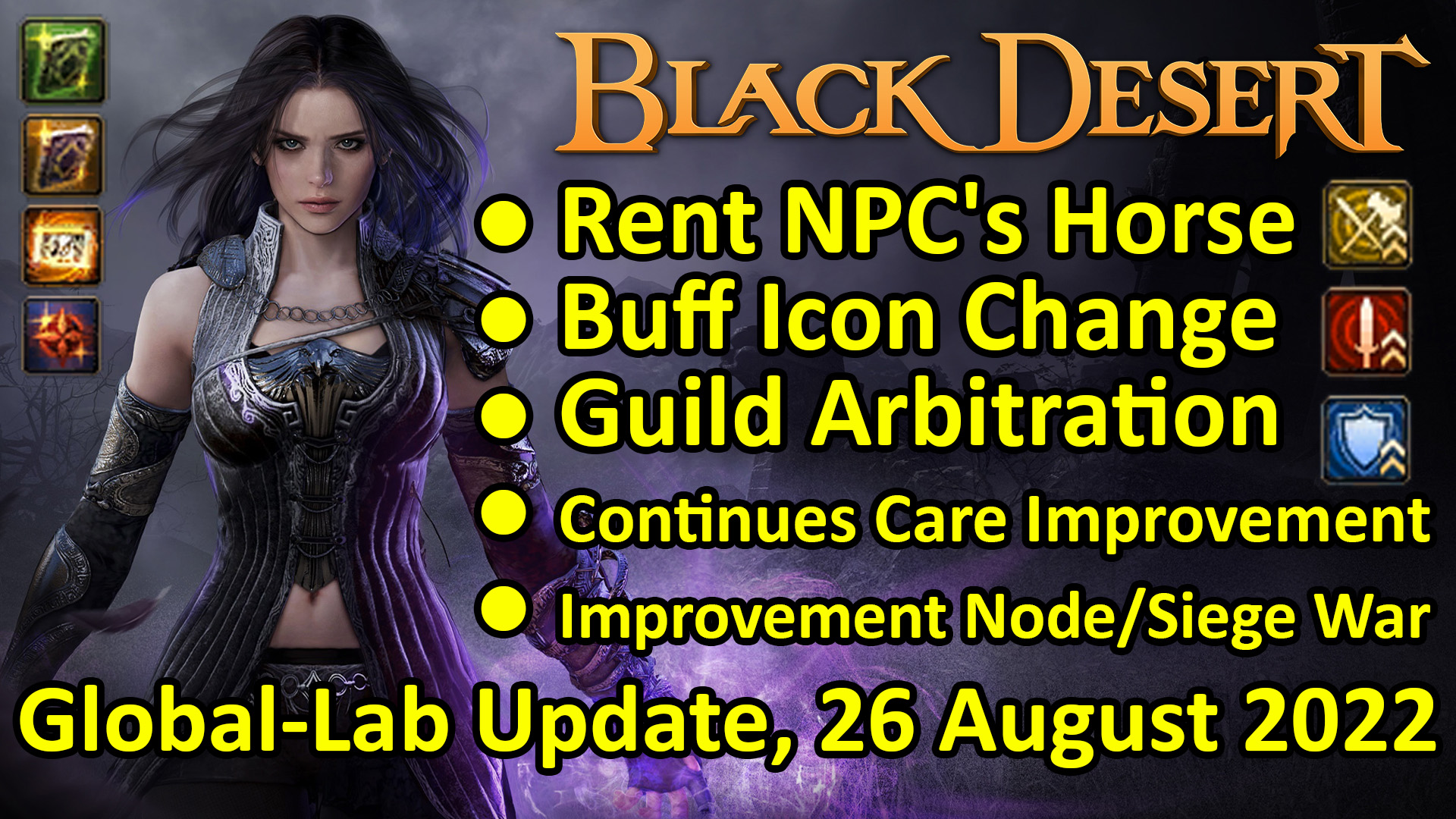 [Game Play] Guild Arbitration, Rent NPC's Horse, Buff Icon Change ...