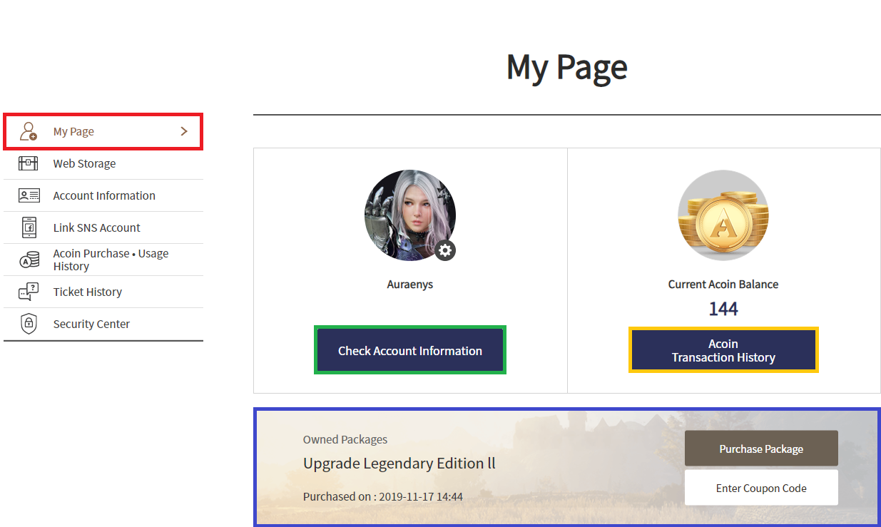 [Game Play] [Account Information] My BDO Page | Black Desert Asia (TH/SEA)