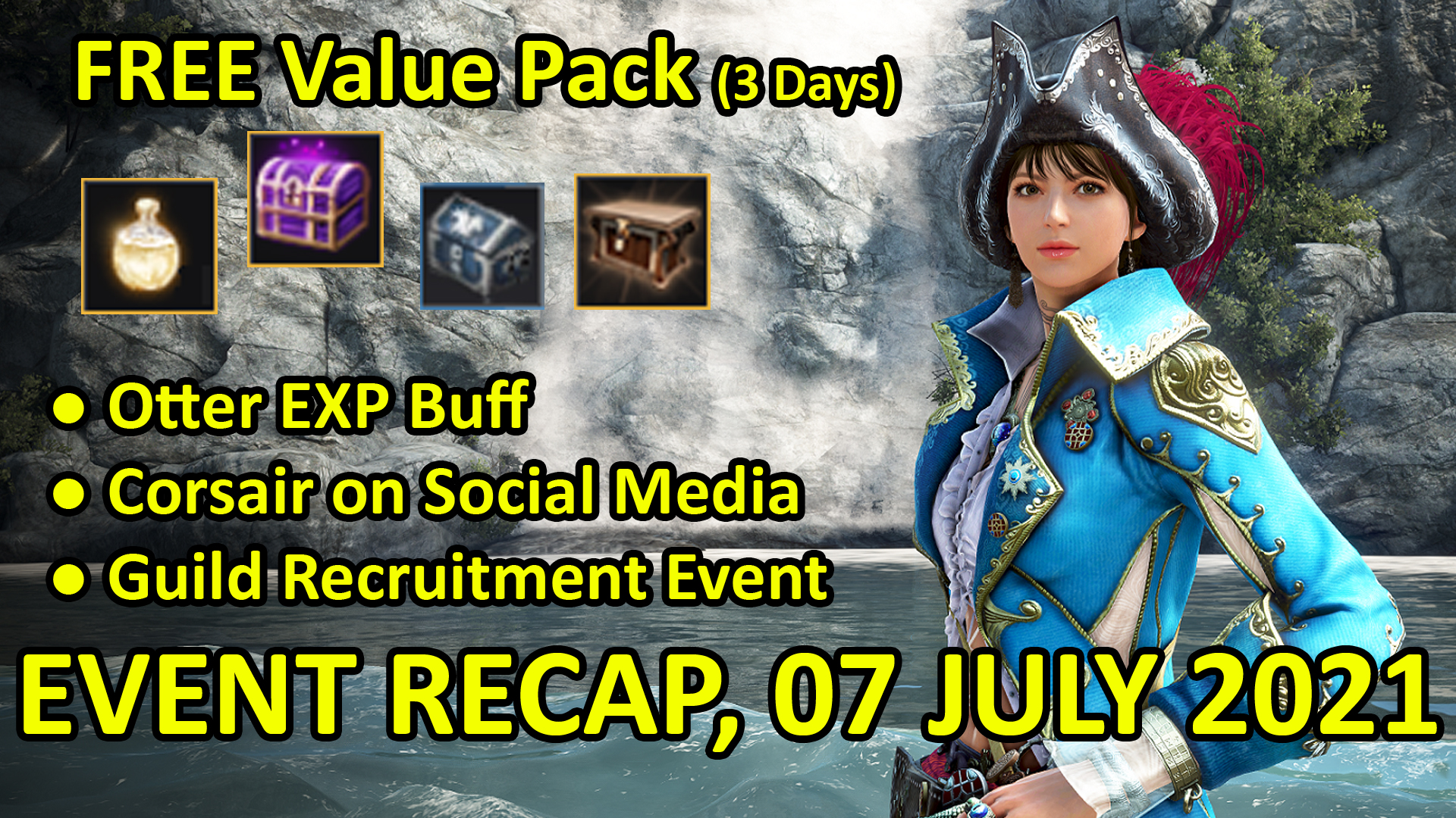 [Game Play] Free Value Pack (Share Event), EXP Buff, Guild Rec | Black ...