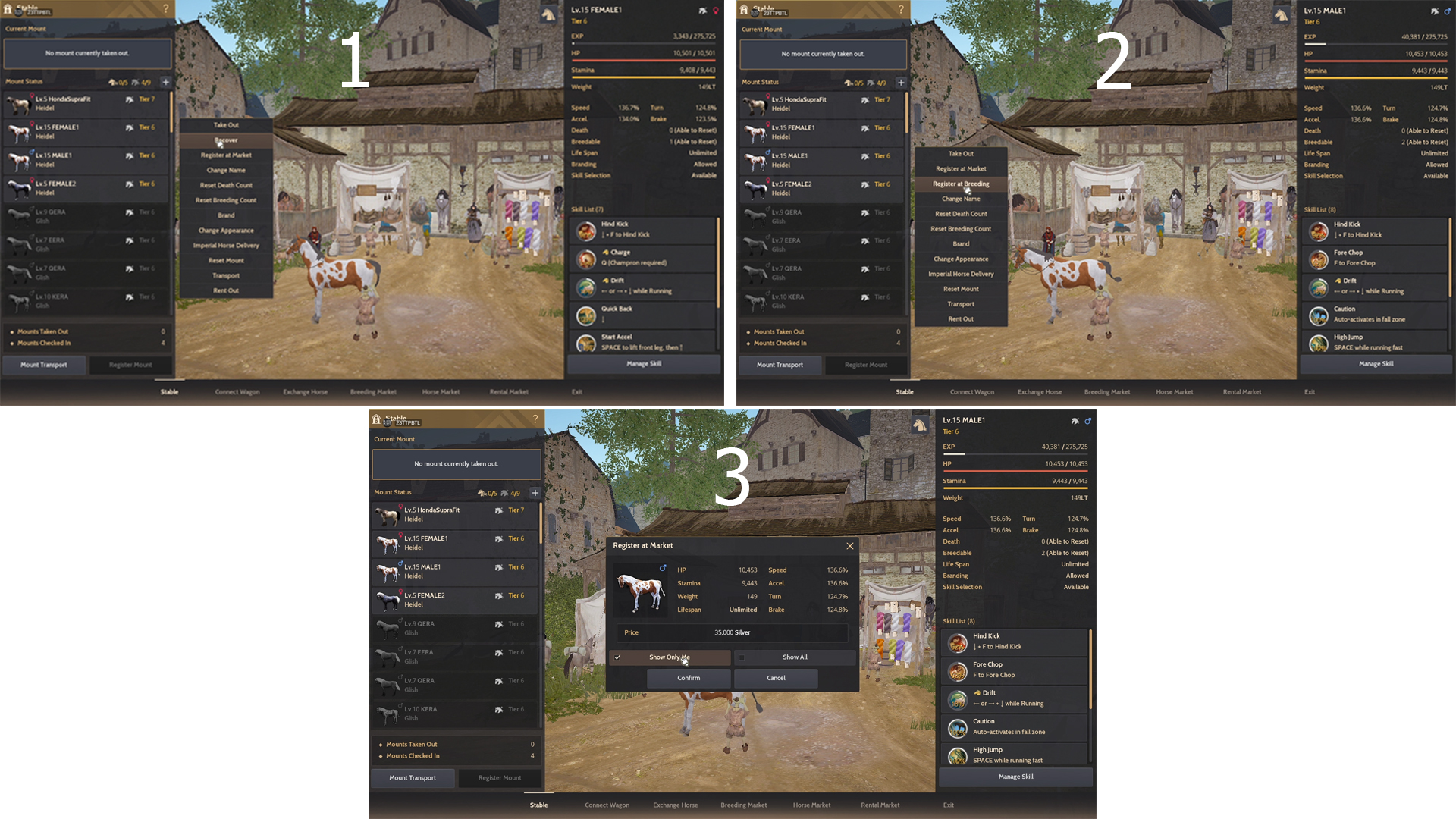 [Game Play] How to Breed Your Horses and afk leveling