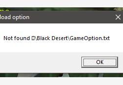 [General Gameplay] Load option / Usersettings not found