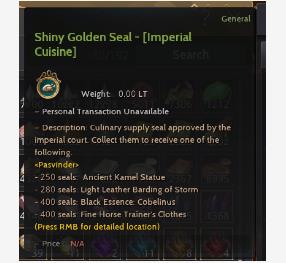 [Game Play] A better use for Imperial cooking seal | Black Desert Asia ...