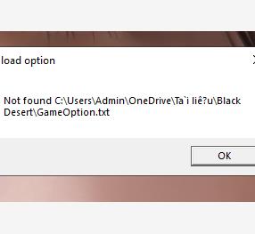 [General Gameplay] LOAD OPTION ERROR