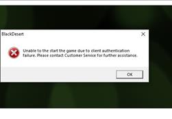 [General Gameplay] Client Authentication failed