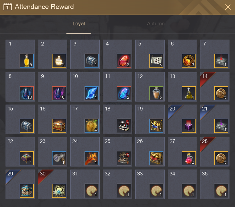 [Events] Daily Attendance Rewards