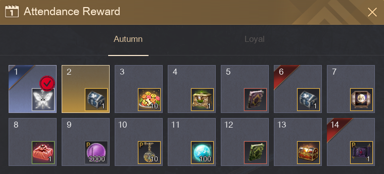 [Events] Autumn’s Special Login Rewards!
