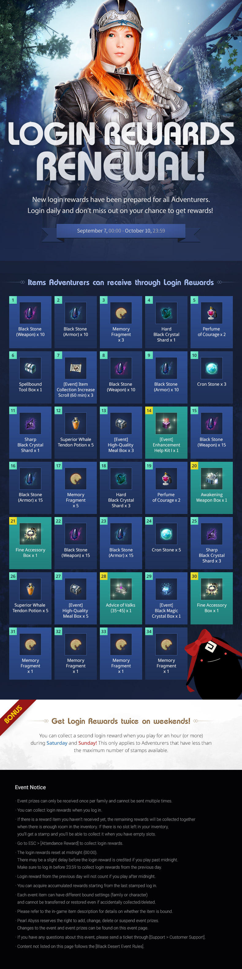 [Events] Login Rewards Renewal!