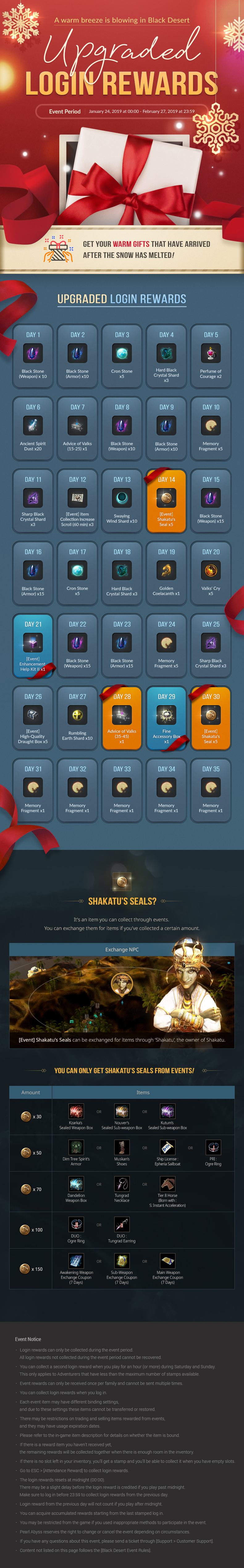 [Events] Upgraded Login Rewards (Last modified: 1/25 13:50)