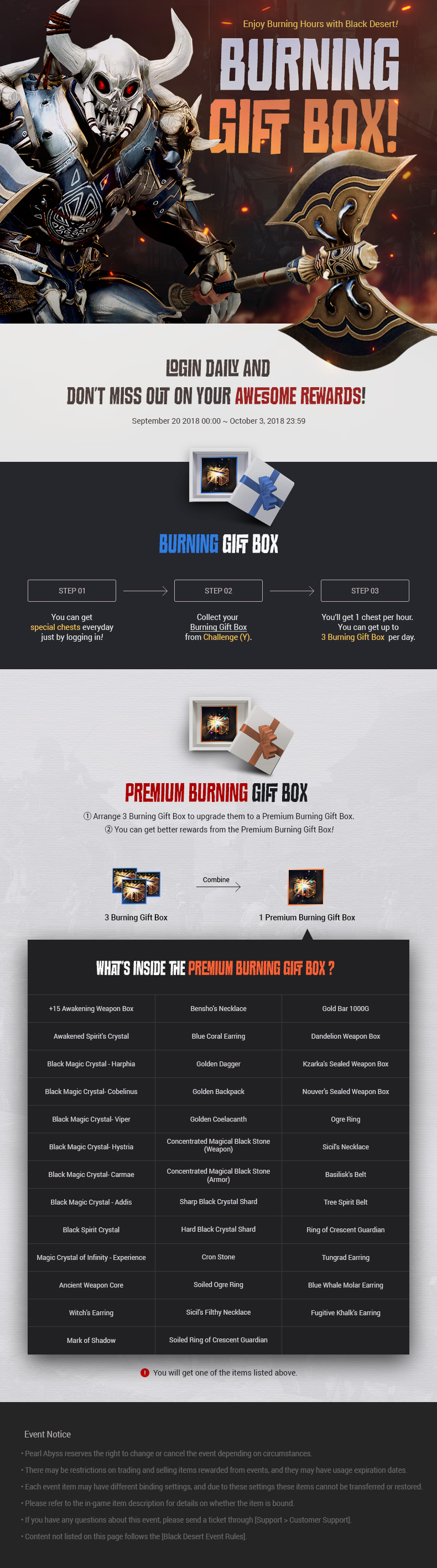 [Events] Burning Gift Box | Black Desert Asia (TH/SEA)