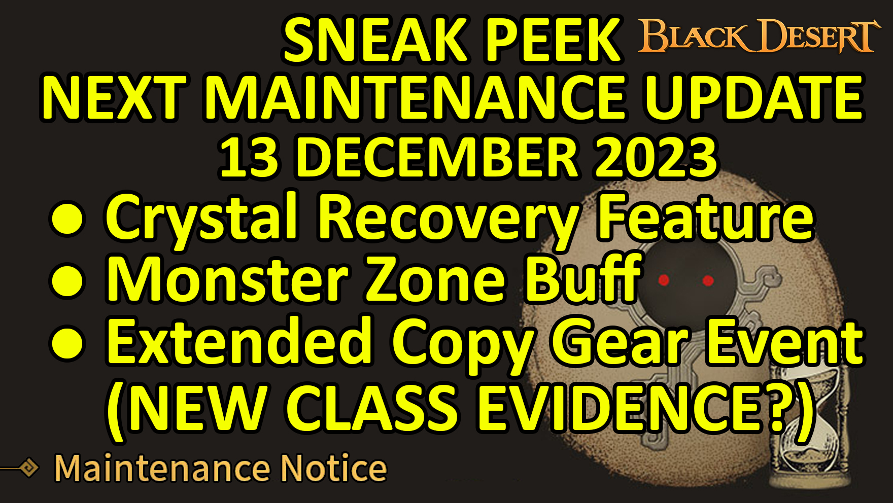 [Game Play] SNEAK PEEK | New Class Evidence (Extended Copy Gear Event), Destroyed Crystal ...