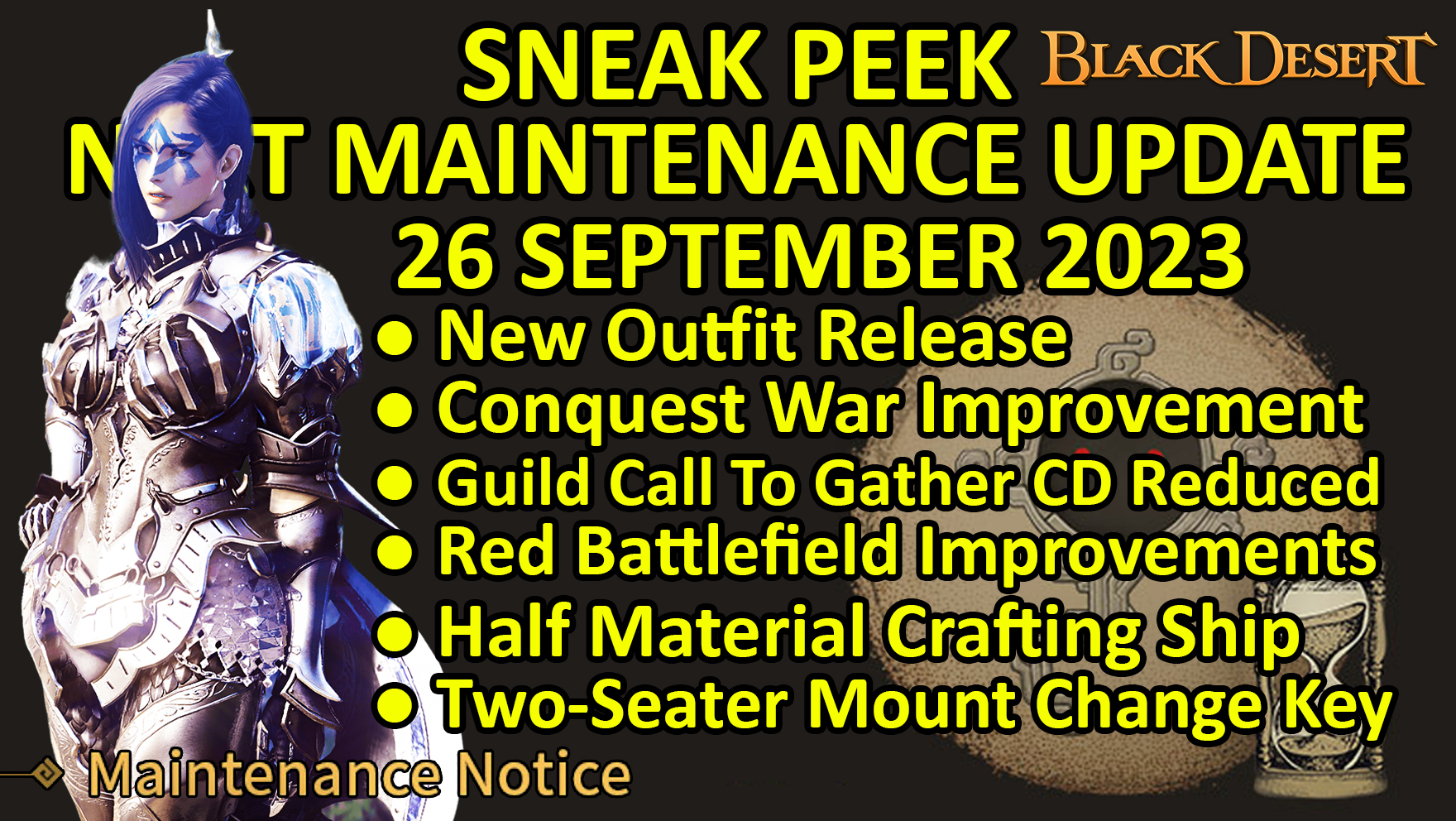 [Game Play] New Outfit Release, Guild CTG Cooldown Reduce, RBF ...