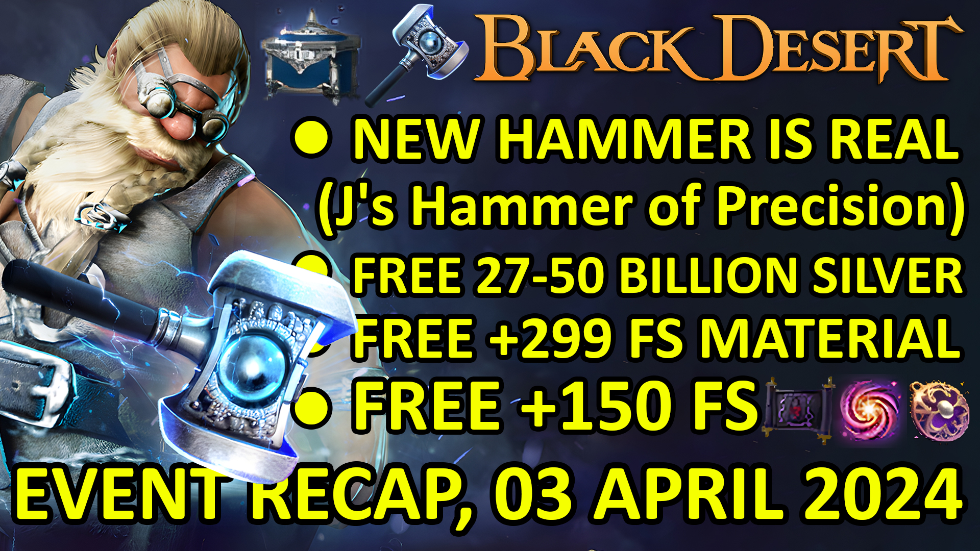 [Game Play] EVENT | CLAIM NOW J's Hammer of Precision, FREE 27-50 ...