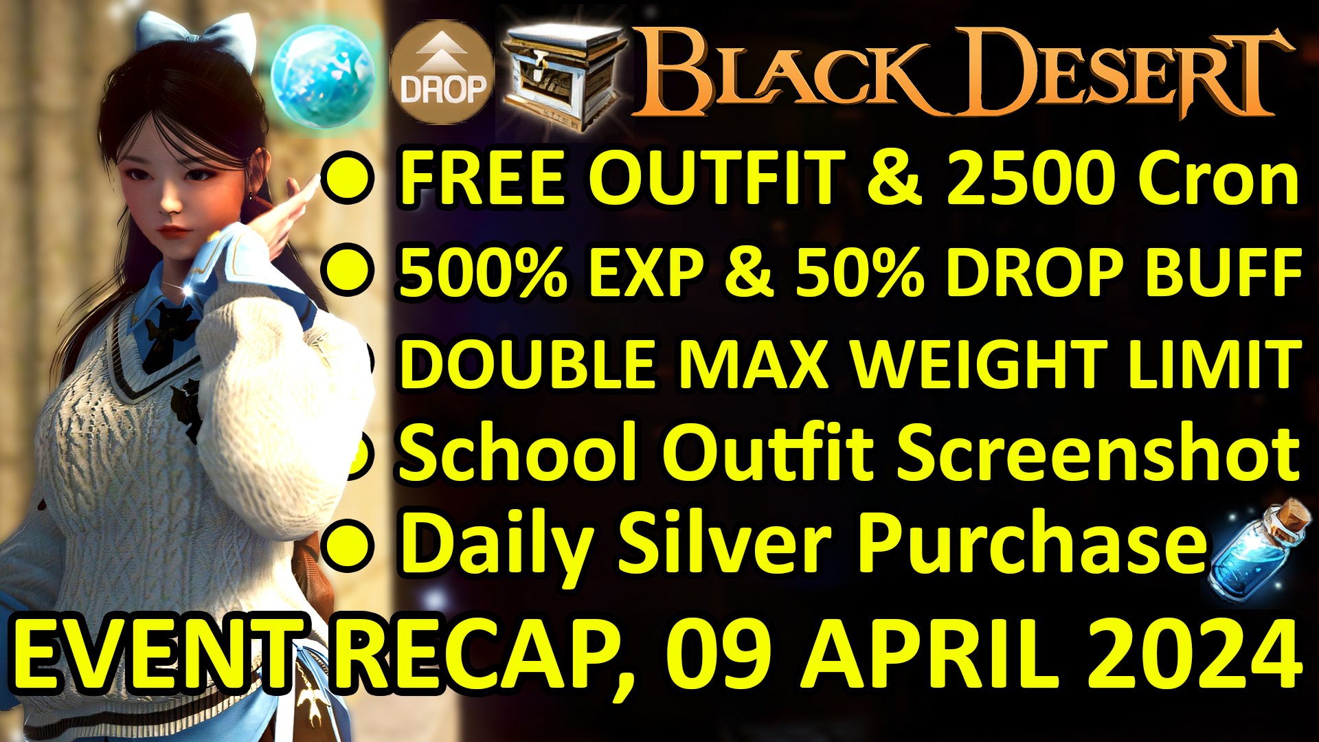 [Game Play] EVENT | FREE OUTFIT & 2500 Cron, 500% EXP & 50% DROP BUFF ...