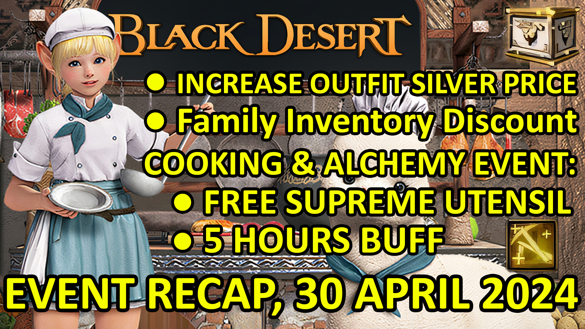 [Game Play] EVENT | FREE Cooking & Alchemy Tools, INCREASE OUTFIT ...