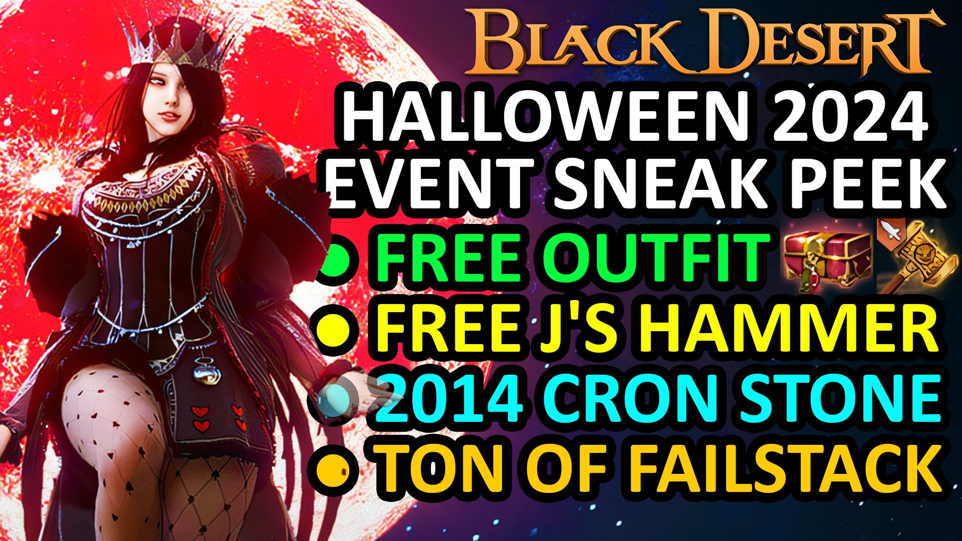 [Game Play] FREE OUTFIT, J's Hammer, Cron Stone, FAILSTACK (Halloween 2024 Event Sneak Peek ...