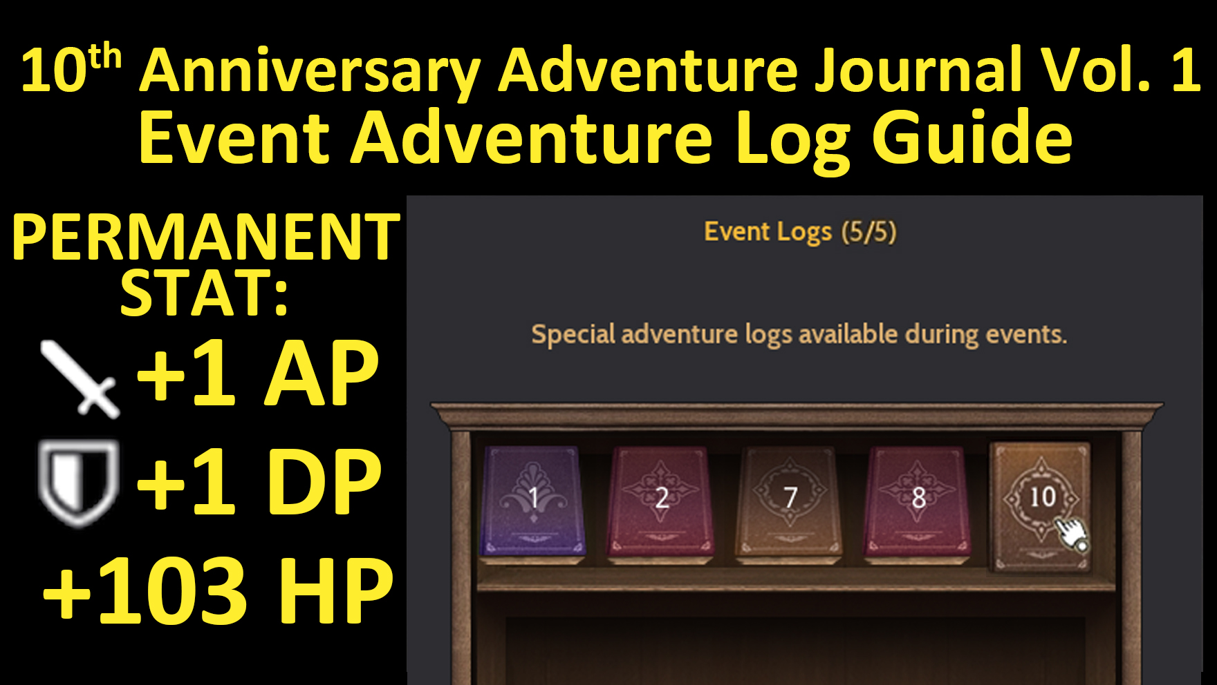 [Game Play] (+1 AP, +1 DP, +103 Max HP) 10th Anniversary Adventure Log ...