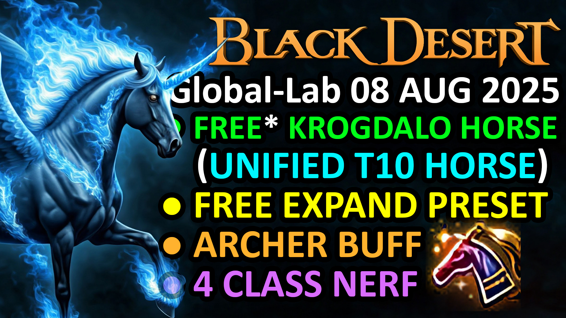 [Game Play] FREE* KROGDALO HORSE (UNIFIED T10 HORSE), FREE EXPAND PRESET, ARCHER BUFF, 4 CLASS ...