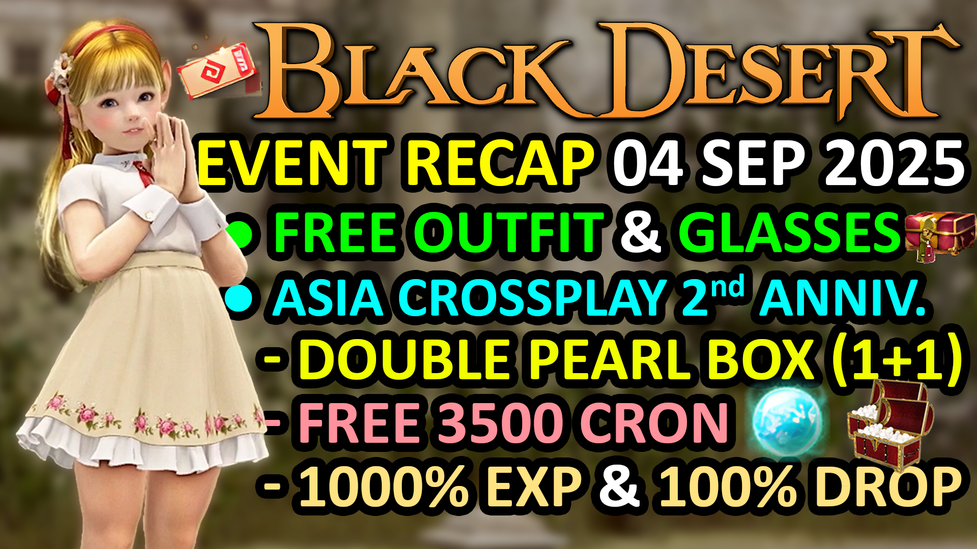 [Game Play] FREE OUTFIT & GLASSES, DOUBLE PEARL BOX (1+1), FREE 3500 ...